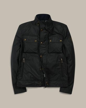 Belstaff Veste Racemaster Pour Homme Waxed Cotton Bleu Marine Fonc&eacute; 48