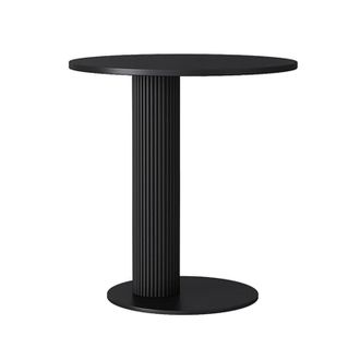 Generic C Shaped Roman Column End Tables, Modern Living Room Sofa Side Table,Creative Balcony Rock Slab Small Round Table, Bedroom Nightstand
