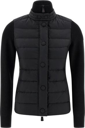 Moncler Femme, Vestes, Noir, Taille: 36 FR Cardigan Matelass&eacute;