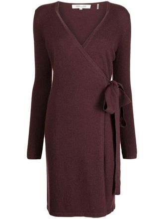 Diane Von F&uuml;rstenberg Minikleid mit V-Ausschnitt - Braun