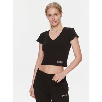 Guess T-Shirt Edie V4RP10 K8RT2 Schwarz Regular Fit