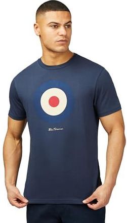 Ben Sherman T-shirt &agrave; manches courtes Signature Target pour homme Coupe classique, bleu marine, M