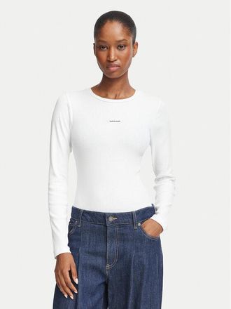 Guess Bluse W6BP05 K5470 Wei&szlig; Slim Fit