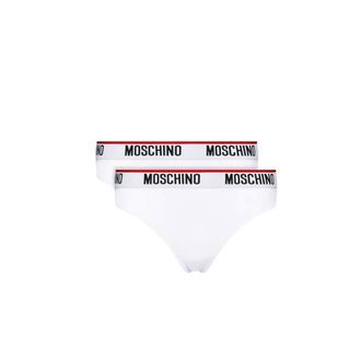 Moschino Femme, Sous-v&ecirc;tements, Blanc, Taille: 36 FR Pack de sous-v&ecirc;tements en coton avec &eacute;lastique logo