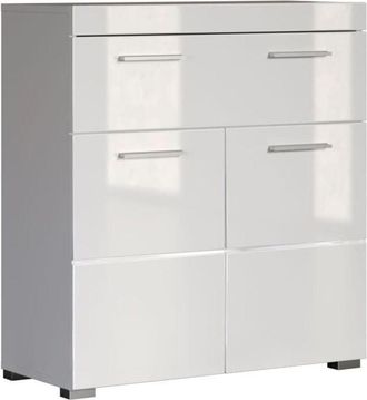 Trendteam Trendteam - Meuble bas de salle de bain Amanda - Blanc - 2 portes + 1 tiroir - L73 x P31 x H79 cm