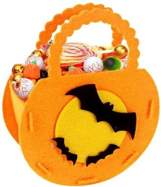 Generic Halloween Candy Bucket - Sac de friandise non tissé, panier de léger, porte-cadeau réutilisable | Kids Party Favor Container for Chocolates Snacks Toy