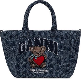 Ganni Femme, Sacs, Bleu, Taille: ONE Size Petit cabas Bear