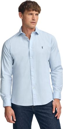 Polo Club Herren Hemden Sky Blau Slim Fit Shirt Freizeithemd Klassisch Businesshemden - M&auml;nner Hemd