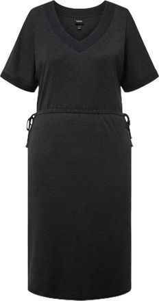 Ulla Popken Damen Tunnelzug, A-Line Kleid, Schwarz, 42-44
