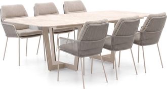 Suns Punta/Palermo 240 cm Gartenm&ouml;bel-Set 7-teilig