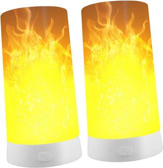 NUOBESTY 2st&uuml;cke Flammenlampe Led-lampen Wei&szlig; Mit Flackernder Flamme Effekt Praktische Tischlampen F&uuml;r Schmucklichter Und Szenenlayoutlichter Und Sicher F&uuml;r Ge