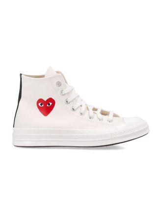 Comme Des Gar&ccedil;ons Low-Top Sneaker - High-Top Sneakers With Heart Emblem - Gr. 6 - in Wei&szlig; - f&uuml;r Damen