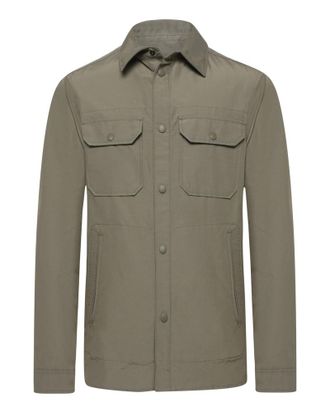 Woolrich St&uuml;ckgef&auml;rbtes Overshirt aus einem Materialmix in