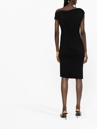 Alexandre Vauthier One-Shoulder Draped Dress - Black