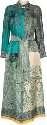 Pierre-Louis Mascia Femme, Robes, Vert, Taille: 40 FR Tie Shirt Dress
