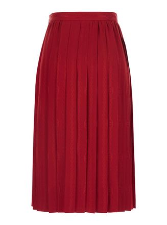 Gucci Womens Silk Skirt Red