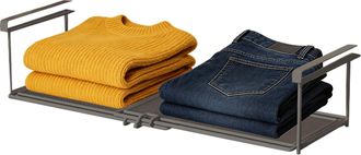 Generic Verstellbares Kleiderschrankregal - erweiterbarer Schuh-Organizer, stabiles Metallregal, werkzeugloser Aufbau | praktische Aufbewahrung im unteren f&uuml;r