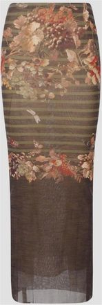 Jean Paul Gaultier Femme, Jupes, Multicolore, Taille: 42 FR Mesh Long Skirt