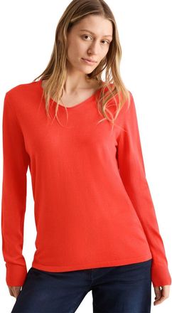 Cecil Damen B302962 Feinstrickpullover, Juicy Orange, XL EU