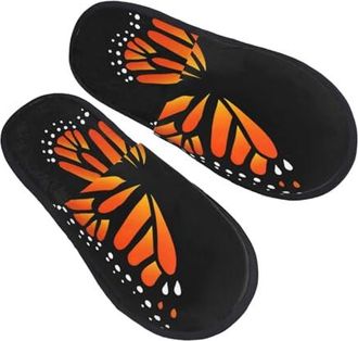 Generic Pantoufle Maison Papillon Monarque Hiver Chaussures Chaudes Antid&eacute;rapantes Chaussons Maison Portative Hiver Pantoufles Pour Chambre H&ocirc;tels Salon L