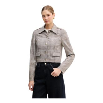 Guess Geraldine Karierter Jacke - - Jackets - Damen - Braun - L