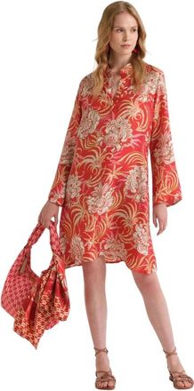 Maliparmi Maliparmi, Femme, Robes, Rouge, Taille: 44 FR Collection Print Dress