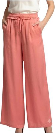 Fracomina Pantalon Palazzo - Femme - Pantalons - Rose - Taille: 40 FR