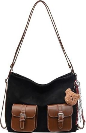 Generic Sac &agrave; bandouli&egrave;re en cuir synth&eacute;tique pour femme et fille - Style moto - Sac &agrave; bandouli&egrave;re - Sac &agrave; bandouli&egrave;re pour voyage, shopping, utilisation quot