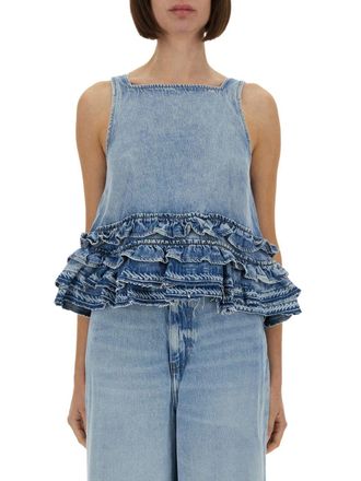 Ganni Top GANNI Damen Farbe Hellblau