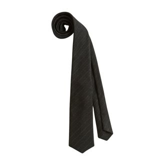Kiton Krawatte mit Nadelstreifen aus Schurwolle - - Accessories - Damen - Schwarzk - ONE SIZE