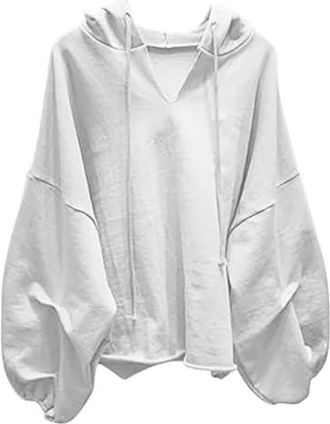 Onsoyours Sweat a Capuche Femme Col V Sweat Hoodie Manche Longue Automne Hiver Top Blouse Chic et &eacute;l&eacute;gant D&eacute;contract&eacute; Haut Pull Sport Tee Shirt L&eacute;ger Hoodies &agrave; 