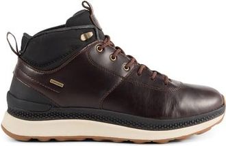 Geox Baskets &agrave; bout rond en cuir m&eacute;lang&eacute;