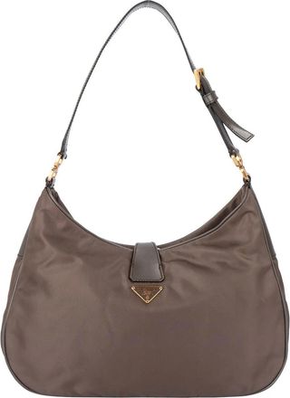 Prada Crossbody Bags - Prada Grey Nylon Triangle Turnlock Shoulder Bag - Gr. unisize - in Bunt - f&uuml;r Damen