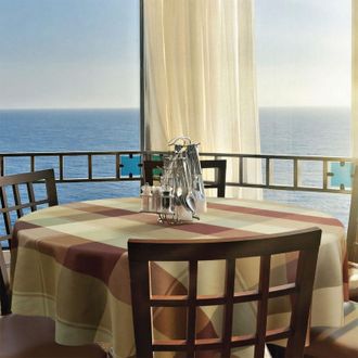 Generic Runde Tischdecke, Büffelkaro Rot, 178 cm, Polyester, Knitterfrei, Fleckabweisend, Herbst-Farmhaus-Design für Küche, Urlaub (Rot)