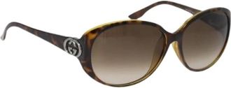 Gucci Lunettes de soleil vintage doccasion - Femme - Pre-owned - Brun - Taille: ONE Size