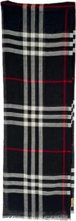 Burberry &Eacute;charpe &agrave; franges &agrave; carreaux Pre-owned en laine multicolore - Femme - Pre-owned - Multicolore - Taille: ONE Size