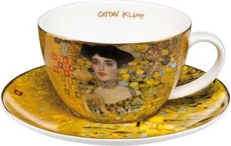 GOEBEL Artis Orbis Gustav Klimt Adele Bloch-Bauer Teetasse aus Fine Bone China, Ma&szlig;e: H&ouml;he: 6.5 cm / 0.25 l, 66-532-02-1
