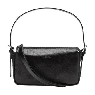 Fendi Kleine Vintage-Leder-Umh&auml;ngetasche mit Rei&szlig;verschluss - - Bags - Damen - Schwarzk - ONE SIZE