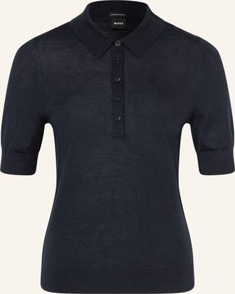 HUGO BOSS Poloshirt Fidenka Aus Merinowolle blau