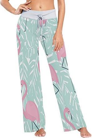 Mnsruu Pantalon de pyjama tendance en forme de flamant rose pour femme - Multicolore - Medium