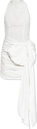 Rotate Rotate Birger Christensen, Femme, Robes, Blanc, Taille: 40 FR Bow Mini Dress