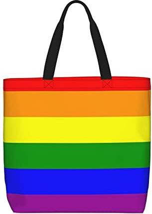 Generic Sac De Courses Fiert&eacute; Gay Drapeau Arc-En-Ciel Lgbt Sac &Agrave; Main D&eacute;contract&eacute; R&eacute;utilisable De Grande Capacit&eacute; Sacs &Agrave; Main, Pour Femmes, Voyage, &Eacute;cole, Fil