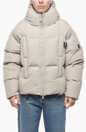 Bacon Jacquard Nylon ANDREW Down Jacket with 4 Pockets size Xl