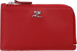 Courr&egrave;ges Femmes Porte-monnaie Cuir Rouge Et Rubis