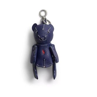 Polo Ralph Lauren Femme, Sacs, Bleu, Taille: ONE Size Bear Leather Bag Charm