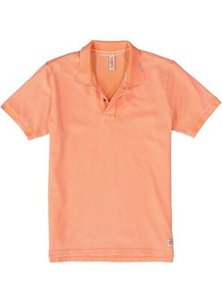Bob Herren Polo-Shirt orange Baumwoll-Piqué