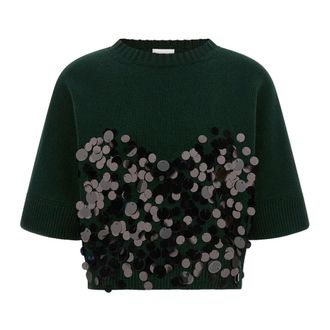 Nude Das Nude Kurzarmshirt - - Knitwear - Damen - Gr&uuml;n - S