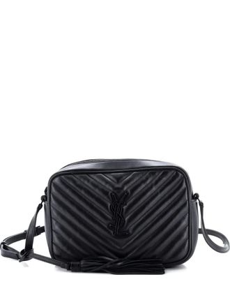 Saint Laurent Lou Camera Bag Matelasse Chevron Leather Small crossbody bag - Noir