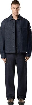 Stone Island Homme, Vestes, Bleu, Taille: S Veste Coach en Denim Brut