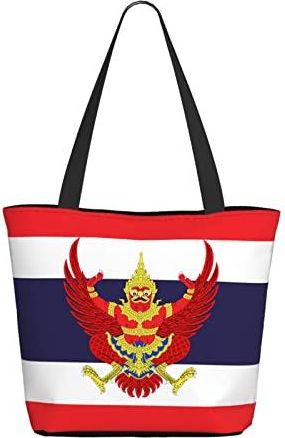 AOOEDM Sac shopping pour femme avec drapeau de la Tha&iuml;lande 33 x 28 x 17 cm. Le cadeau parfait pour la Saint-Valentin. Cest de la Saint-Valentin pour maman, 
